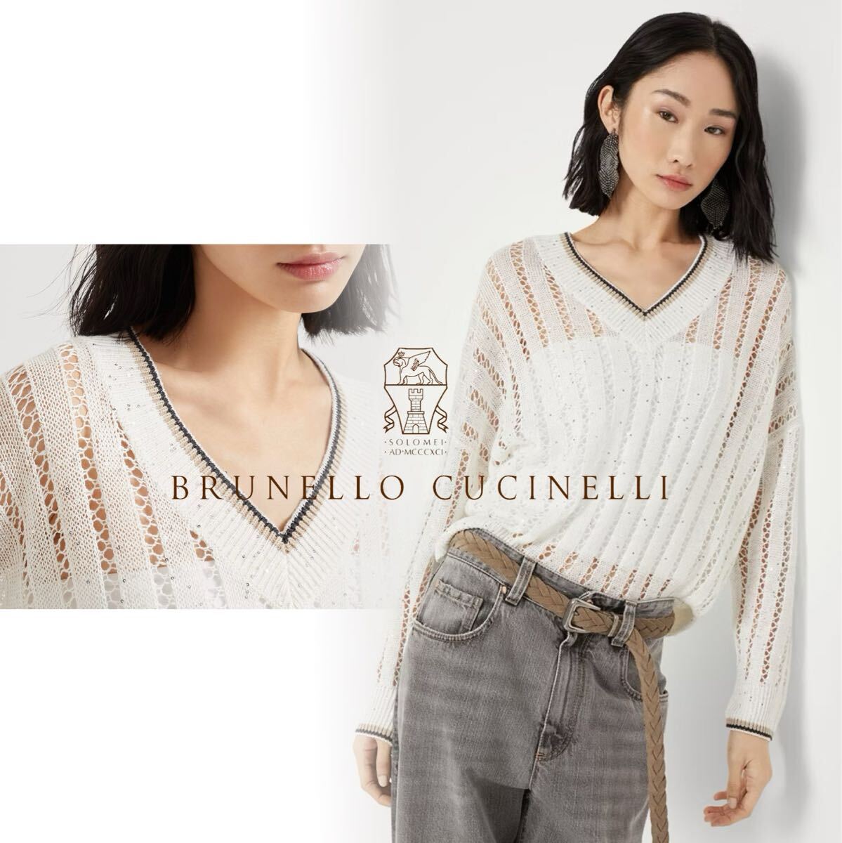 Yahoo!オークション - Q78 未使用 25SS 極上スパンコールつきサマーニ...