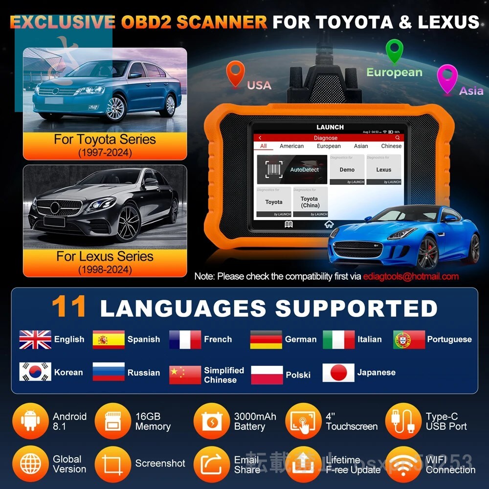 Yahoo!オークション - LAUNCH X431 Elite 2.0 車診断ツール BENZ BMW A...