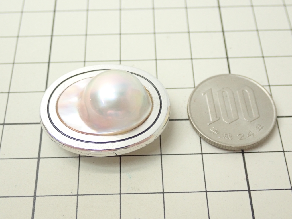 Yahoo!オークション - B489 帯留め マベパール 真珠 パール レトロ/和...