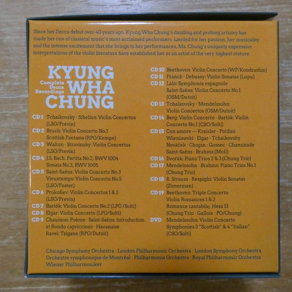 Yahoo!オークション - 41157226 【19CD+DVDBOX】KYUNG WHA CHUNG / THE...
