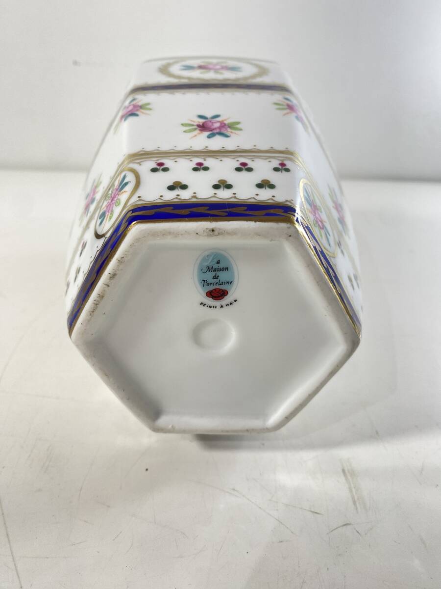 39a 80 La Maison de Porcelaine/ポーセリン 陶器 花瓶 壺 蓋つき 置物 インテリア アンティーク 洋風 現状品(花瓶)｜売買されたオークション情報、yahooの ...