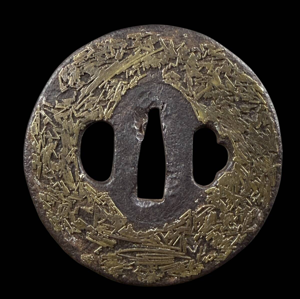 Yahoo!オークション - 【偲】江戸時代 鉄地鐔 鍔 つば 居合用 日本刀装...