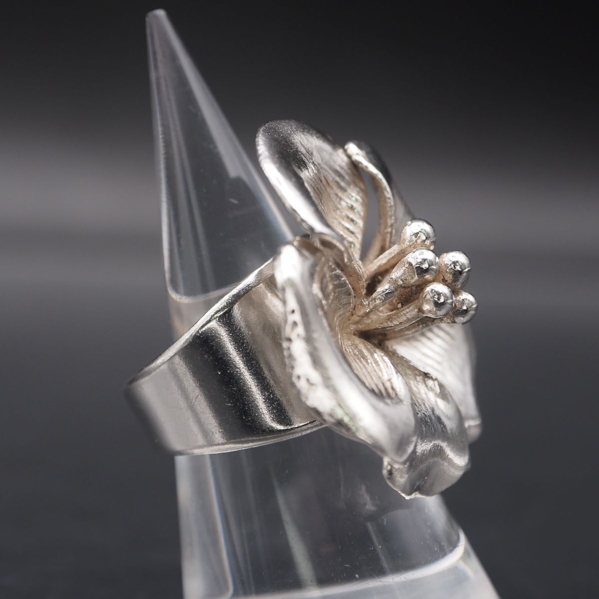 Yahoo!オークション - G578 ヴィンテージ SILVER刻印 リング 大ぶり ハ...