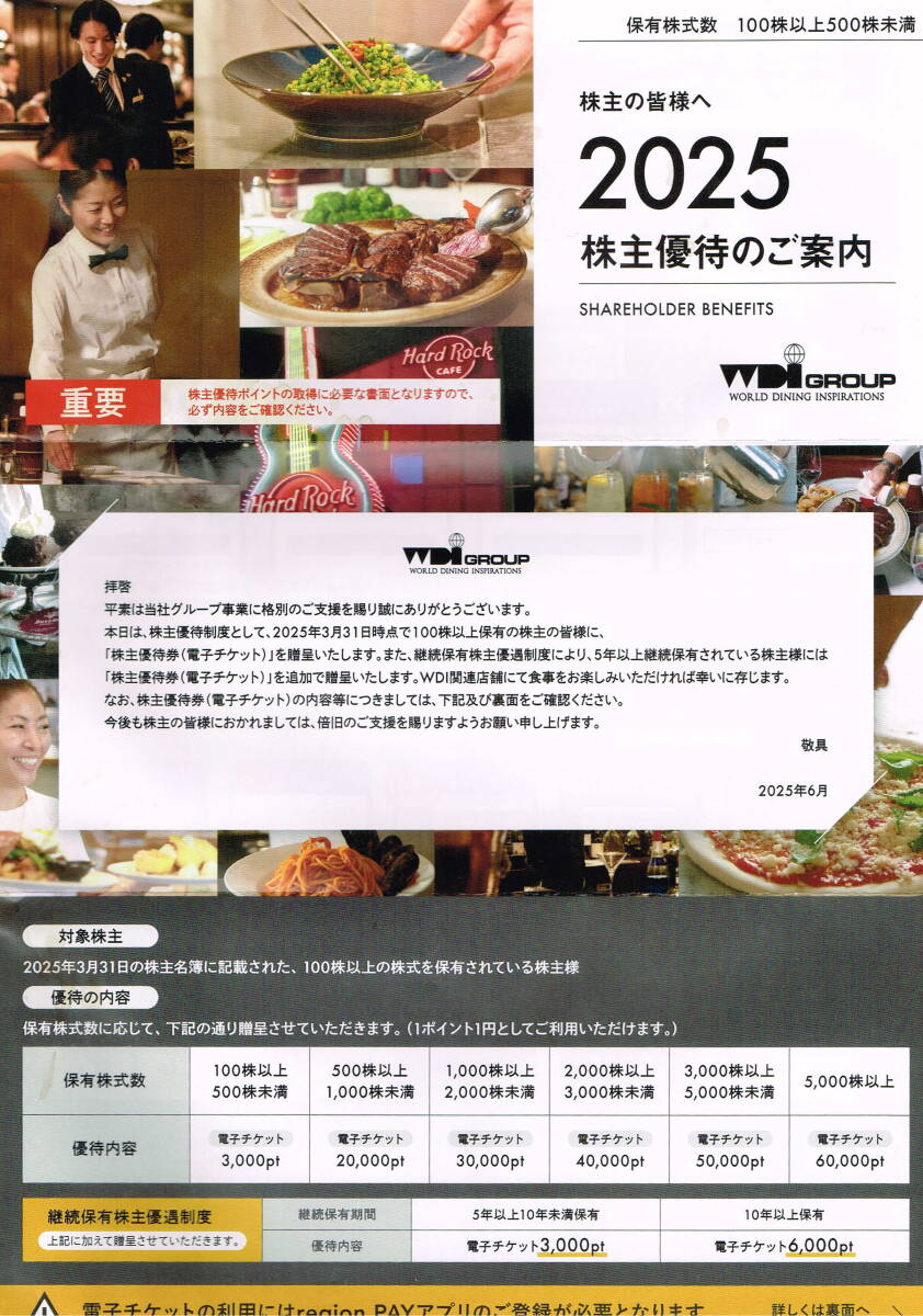 Yahoo!オークション - WDI 株主優待 電子チケット 6 000円分(3 000円...