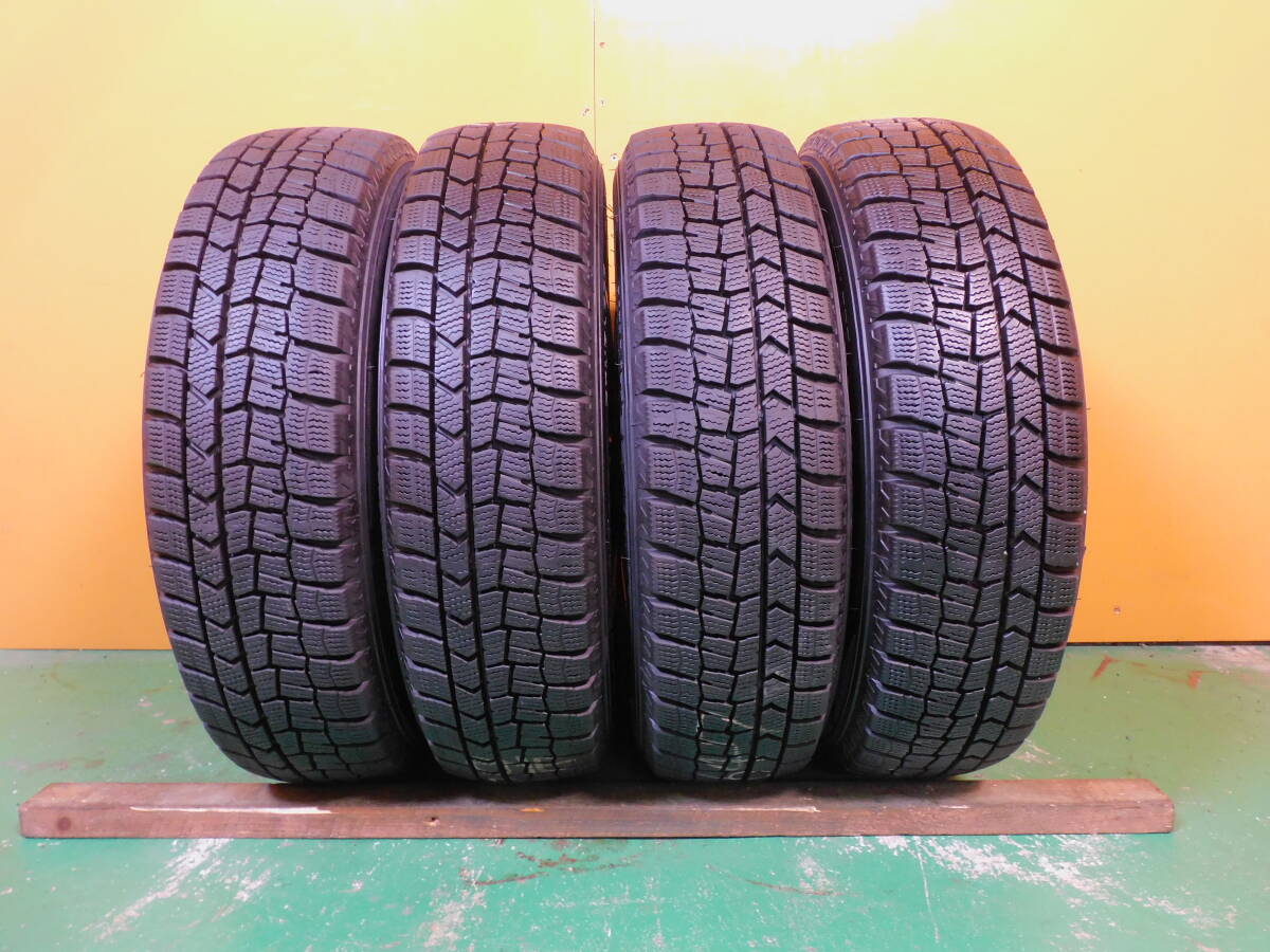 155/65R14 DUNLOP アルミホイール 製造年2020 4本 14×4 1/2J 4×100 OFFSET:45 バリ溝 A1193(スタッドレスタイヤ)｜売買されたオークション情報 ...