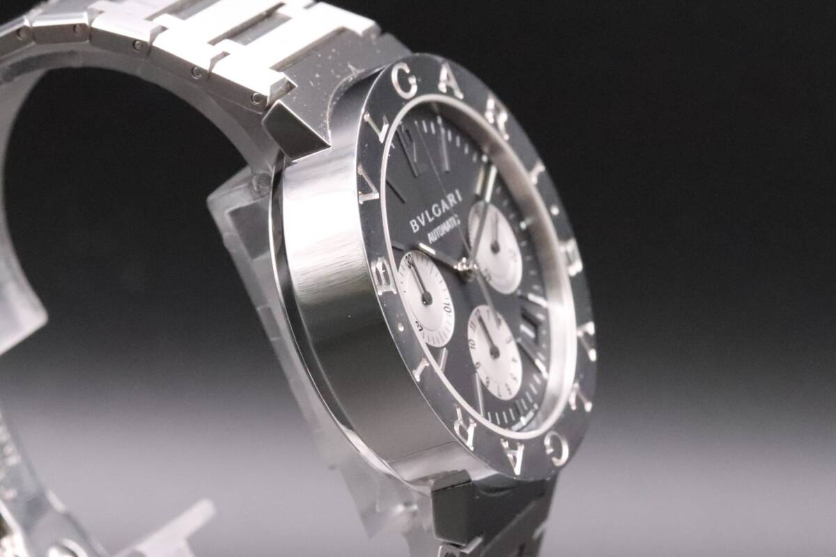 Yahoo!オークション - 1円 ブルガリ ブルガリブルガリ クロノグラフ BB...