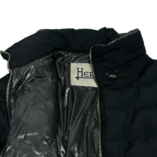 Yahoo!オークション - ヘルノ HERNO ダウンコート サイズ38 S - 黒 レ...