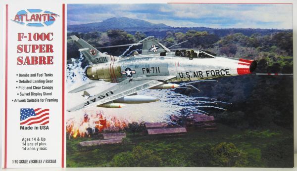 Yahoo!オークション - アトランティスモデル 1/70 H236 F-100C セイバ...