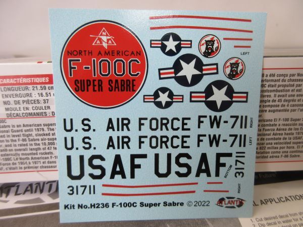 Yahoo!オークション - アトランティスモデル 1/70 H236 F-100C セイバ...