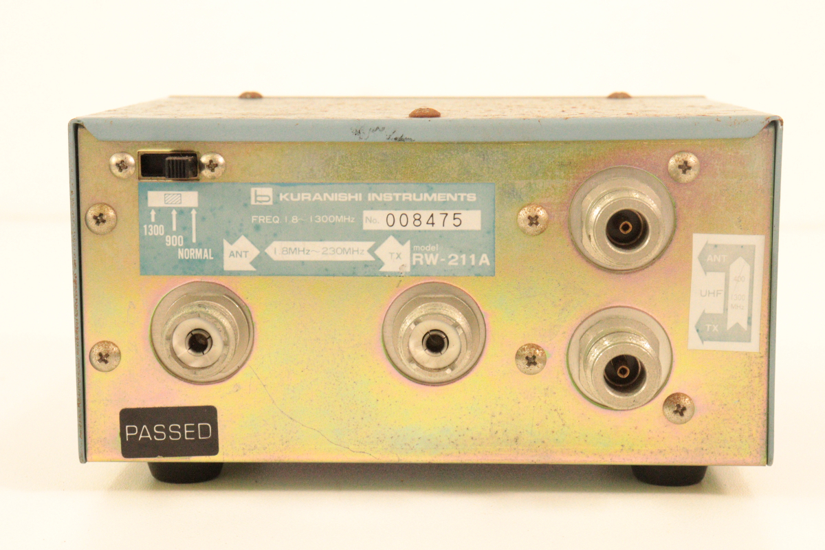 KURANISHI INSTRUMENTS RW-211A クラニシ SWR&パワー計 アマチュア無線 SWR＆WATTMETER 1.8 1300MHz 1.8MHz 230MHz _EIN ...