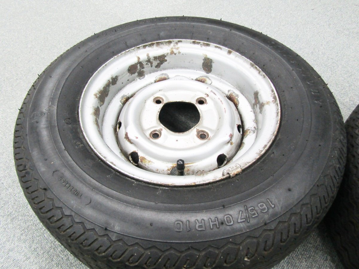 Yahoo!オークション - スチールホイール4.5J×10&タイヤ 2本set 純正 ...