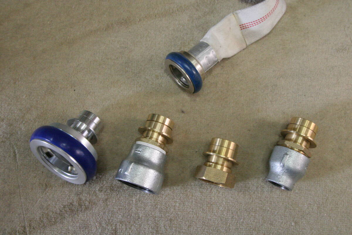 Yahoo!オークション - 消防ホース40A 15M 2本と新品噴霧ノズル...