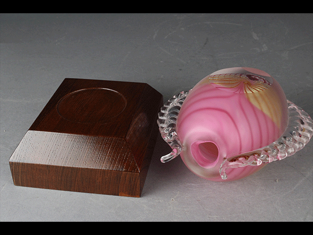 Yahoo!オークション - 【西】J213 黒木国昭 硝子 花瓶 台付