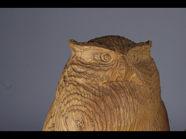 Yahoo!オークション - 【西】J227 高瀬秀雄 北の使者 梟 木彫 置物