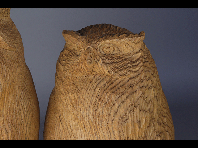 Yahoo!オークション - 【西】J227 高瀬秀雄 北の使者 梟 木彫 置物