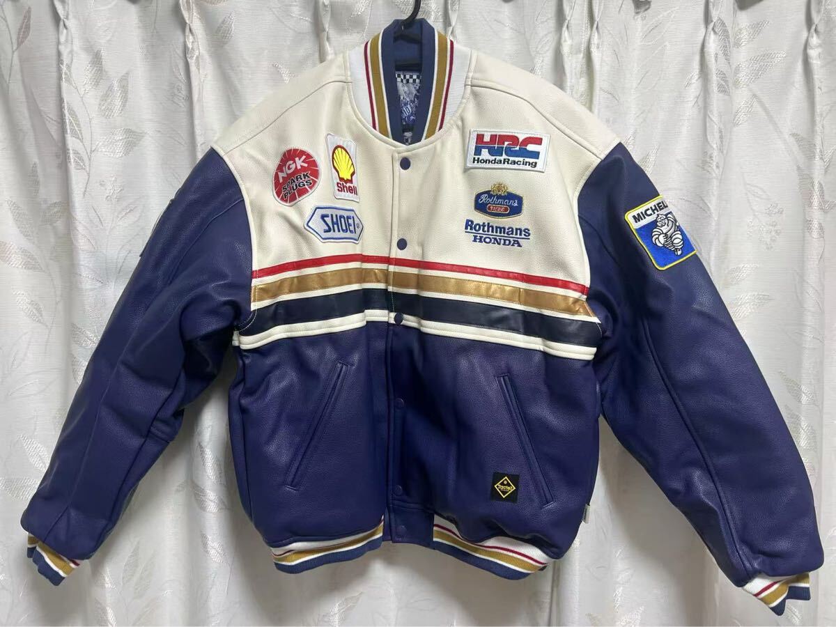 ホンダ ロスマンズ HONDA Rothmans 刺繍レザージャケット 2XLサイズ NSR CBR VFR HRC(XLサイズ以上)｜売買されたオークション情報、yahooの商品情報を ...