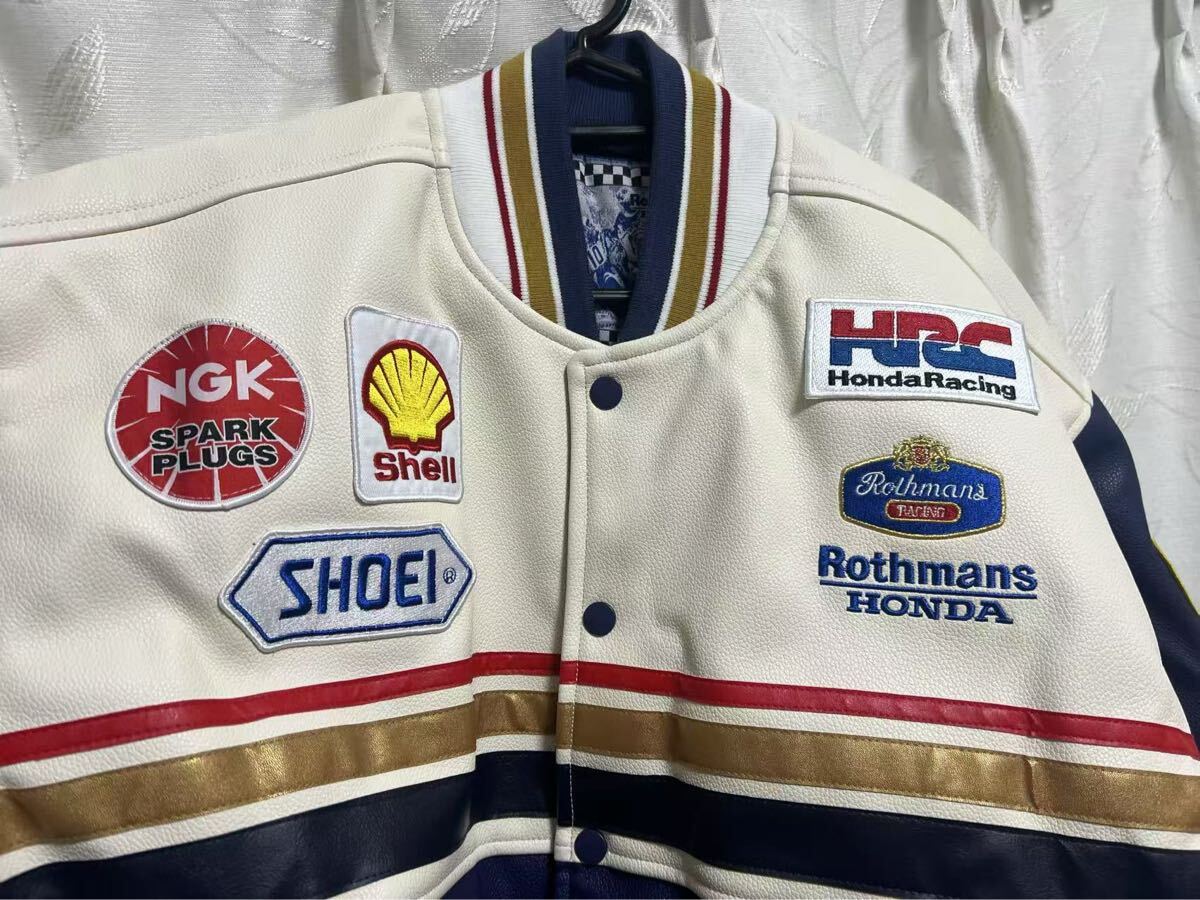 ホンダ ロスマンズ HONDA Rothmans 刺繍レザージャケット 2XLサイズ NSR CBR VFR HRC(XLサイズ以上)｜売買されたオークション情報、yahooの商品情報を ...