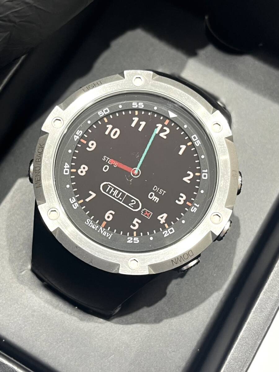 PC65 通電動作確認 Shot Navi W1 Evolve ショットナビ 国内正規品 ゴルフ GPS ウォッチ ゴルフナビ ブラック 黒 箱説 充電器有 腕時計(中古)のオークション落札情報