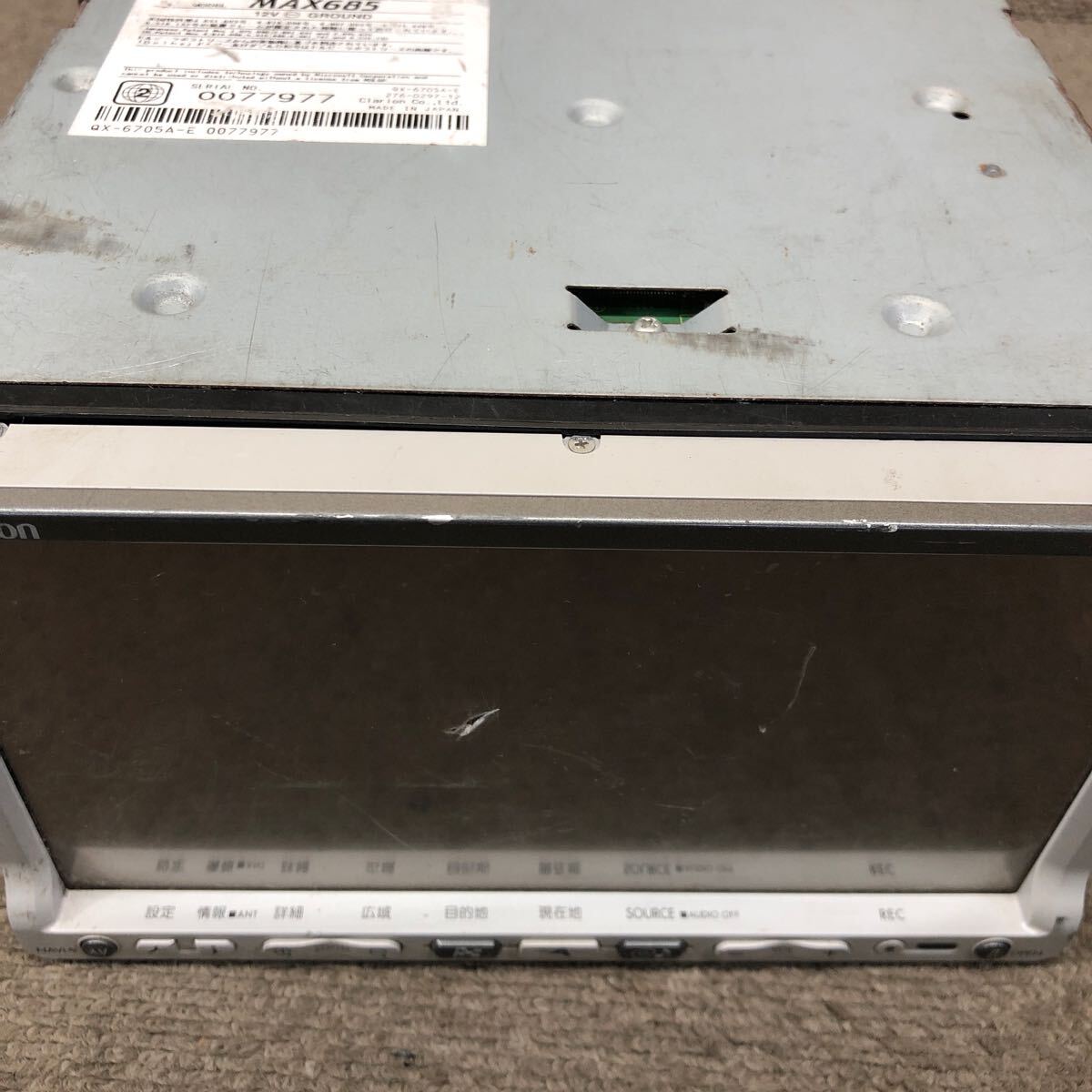 Yahoo!オークション - AV10-478 激安 カーナビ clarion MAX685 0077977...