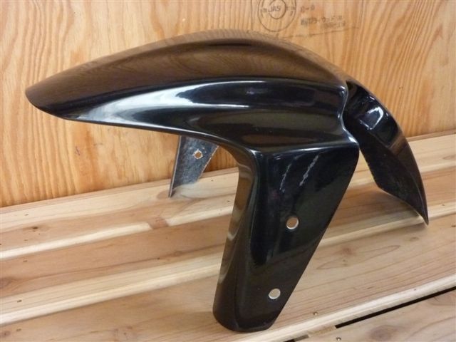 Yahoo!オークション - フロントフェンダー 黒ゲル FRP KSR 50 80 倒立...