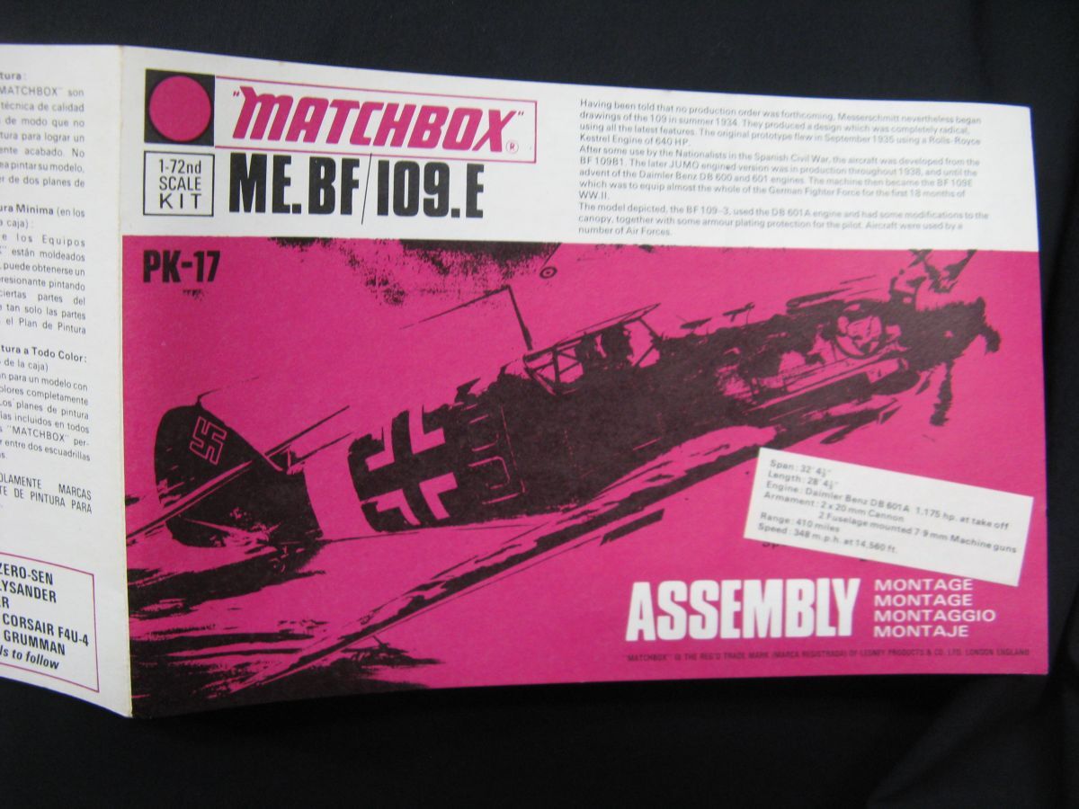 Yahoo!オークション - マッチボックス 1/72 ME. BF/ 109.E （訳あり...