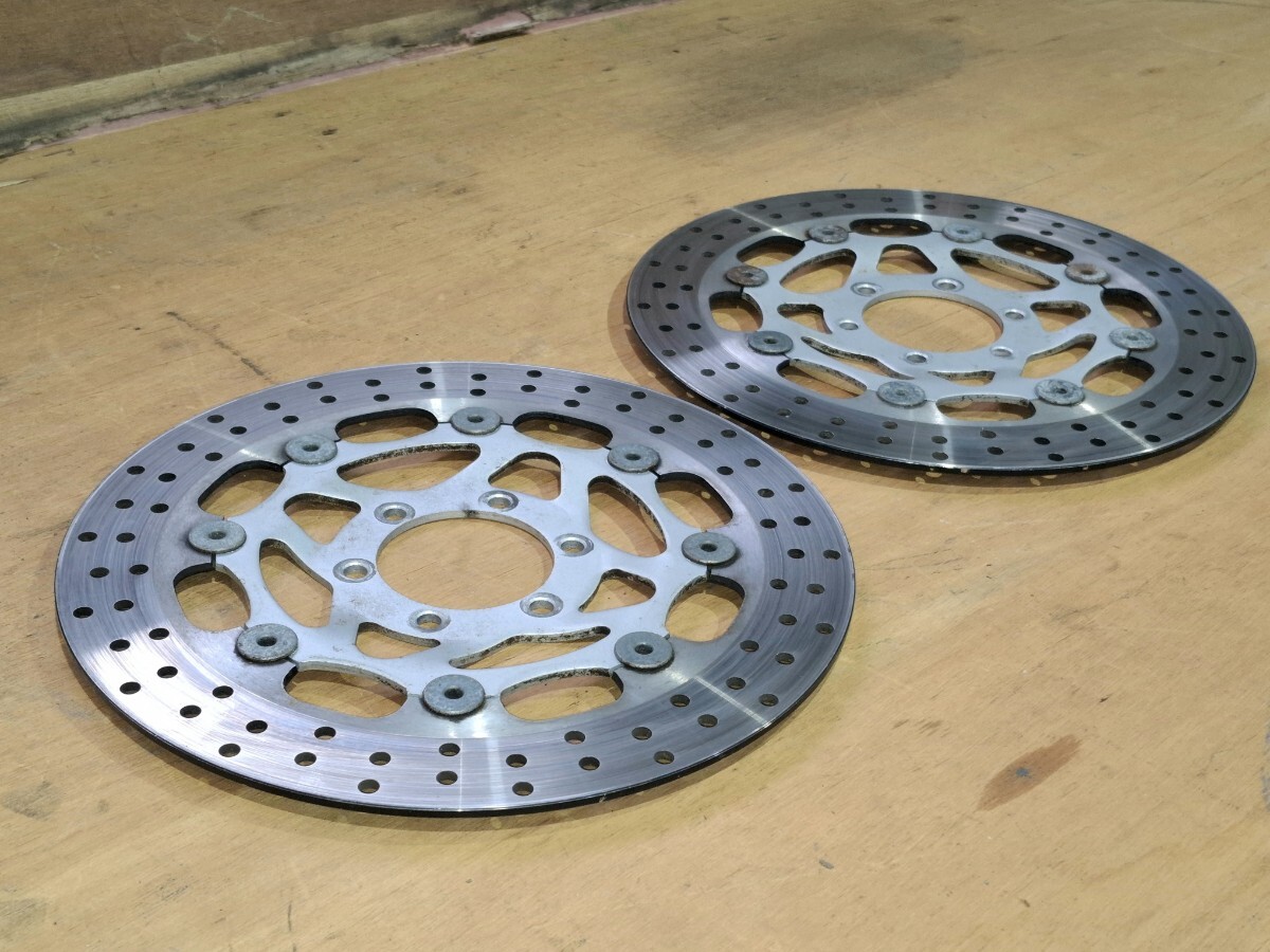 FZR400 純正 フロントディスクローター 左右セット Φ282 流用にも 検 FZR250 TZR250 R1-Z RZ250 XJR FZ FJ TRX SRX SR etc.(ディスク ...