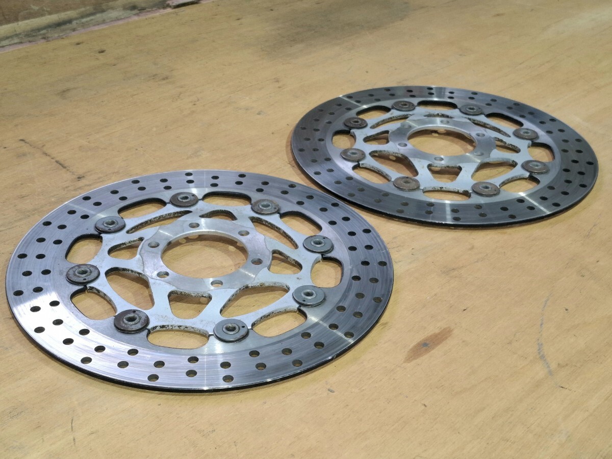 FZR400 純正 フロントディスクローター 左右セット Φ282 流用にも 検 FZR250 TZR250 R1-Z RZ250 XJR FZ FJ TRX SRX SR etc.(ディスク ...