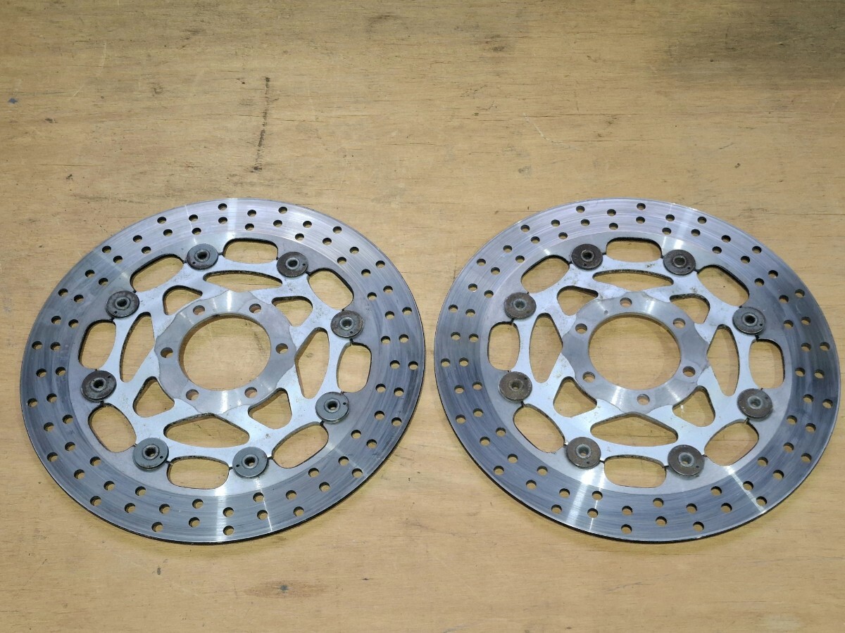FZR400 純正 フロントディスクローター 左右セット Φ282 流用にも 検 FZR250 TZR250 R1-Z RZ250 XJR FZ FJ TRX SRX SR etc.(ディスク ...