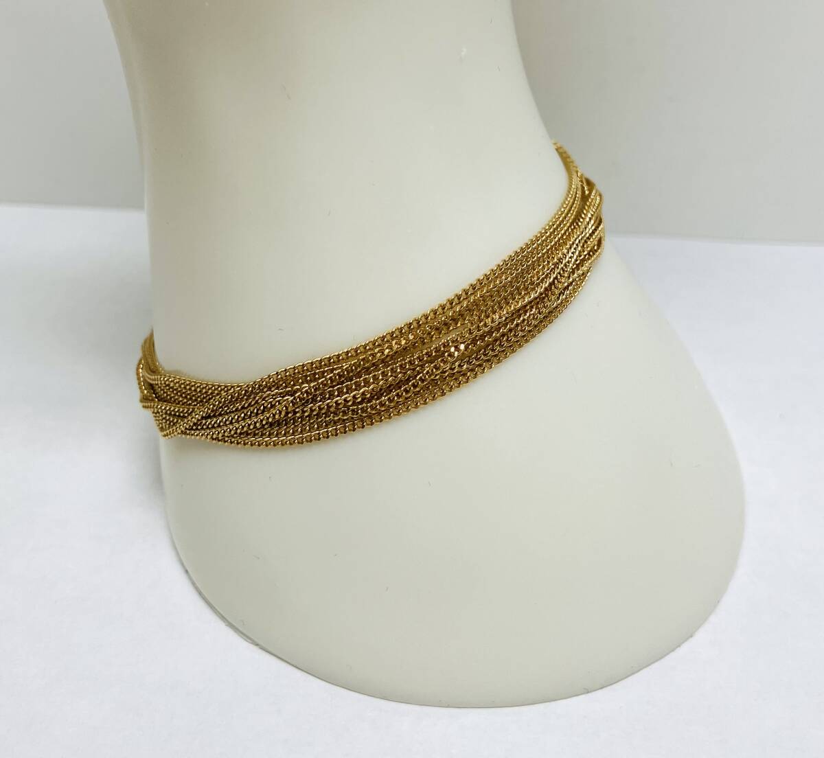 Yahoo!オークション - K18 18金 ゴールド 16cm 9.7g ブレスレット 10連...