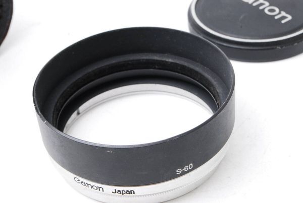 Yahoo!オークション - キャノン Canon レンズフード S-60 60mm + メタ...