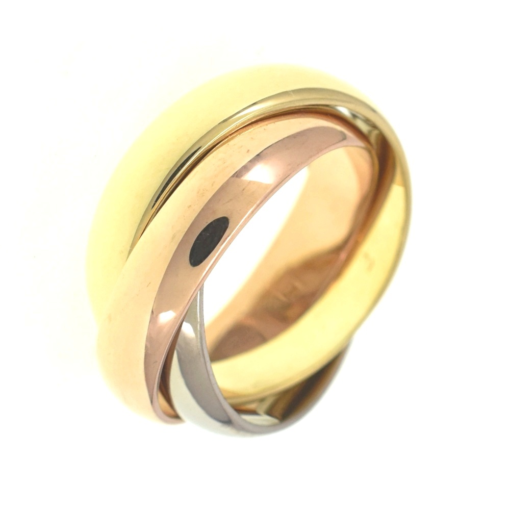 Yahoo!オークション - カルティエ CARTIER トリニティ 3連リング サイ...