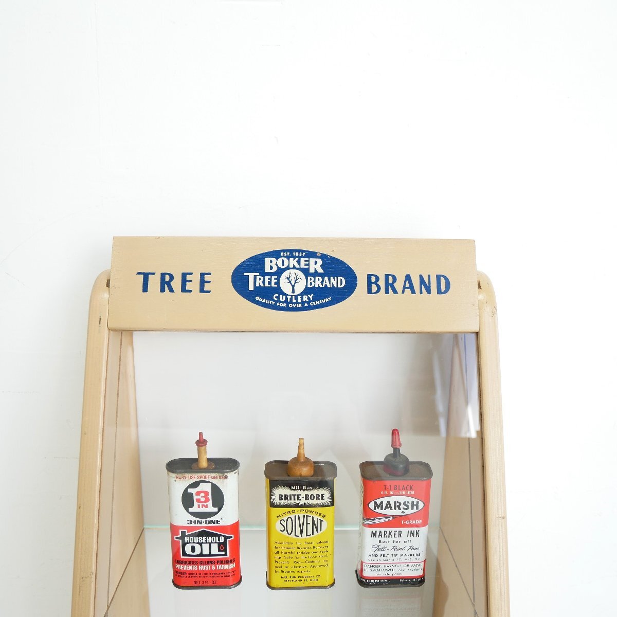 Yahoo!オークション - ヴィンテージ ガラス ショーケース BOKER TREE B...