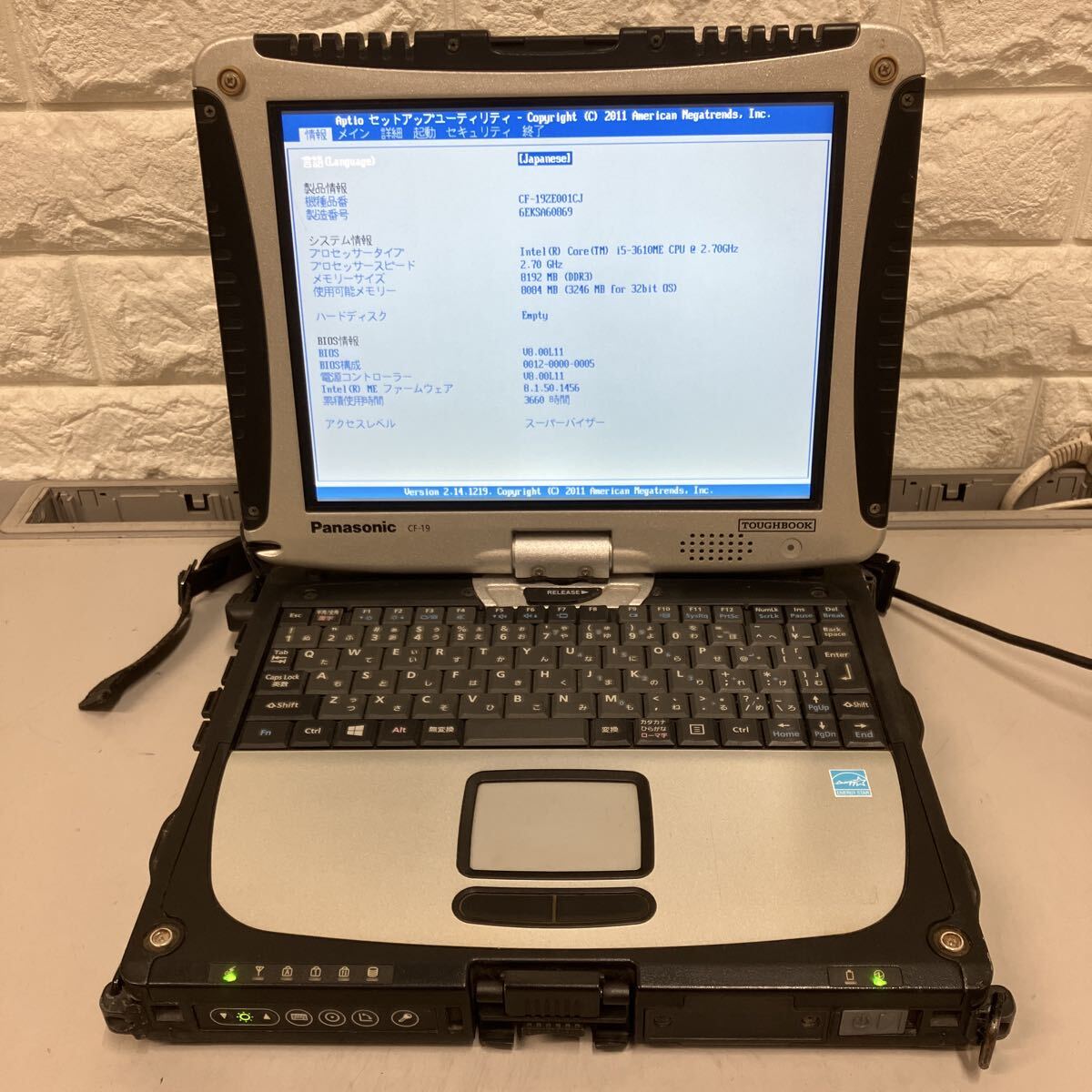 Yahoo!オークション - A114 Panasonic TOUGHBOOK CF-19 Core i5 3610ME...