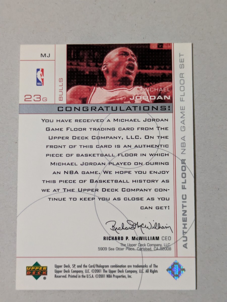 Michael Jordan 2000 - 01 Upper Deck SP Game Floor Edition #MJ Authentic Floor NBA Card カード マイケル ...