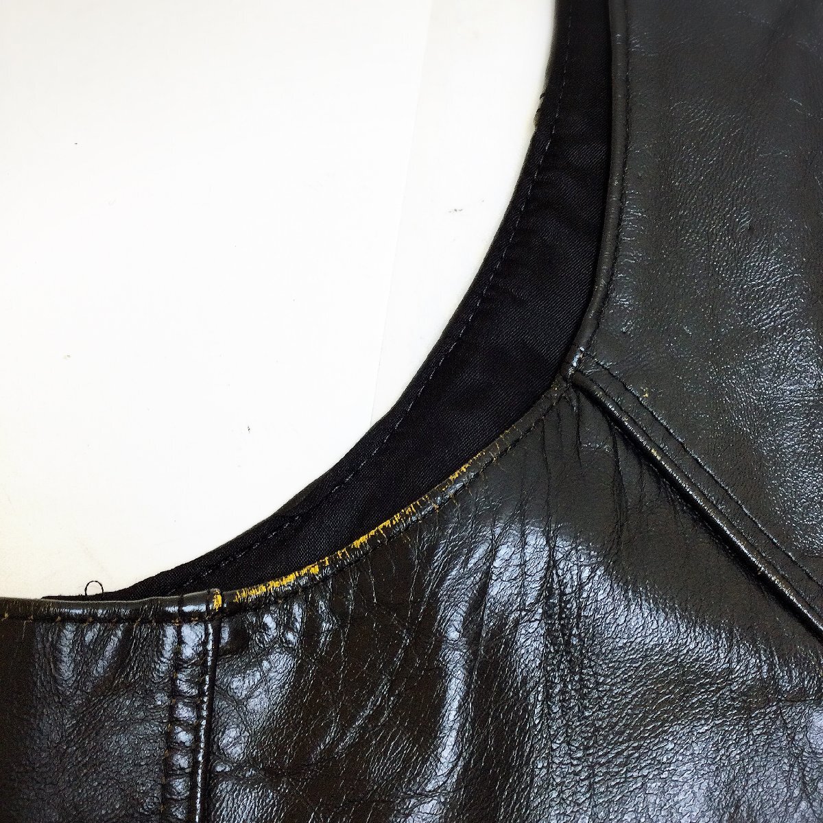 Yahoo!オークション - BULL レザーベスト サイズL メキシコ製 ブラック...