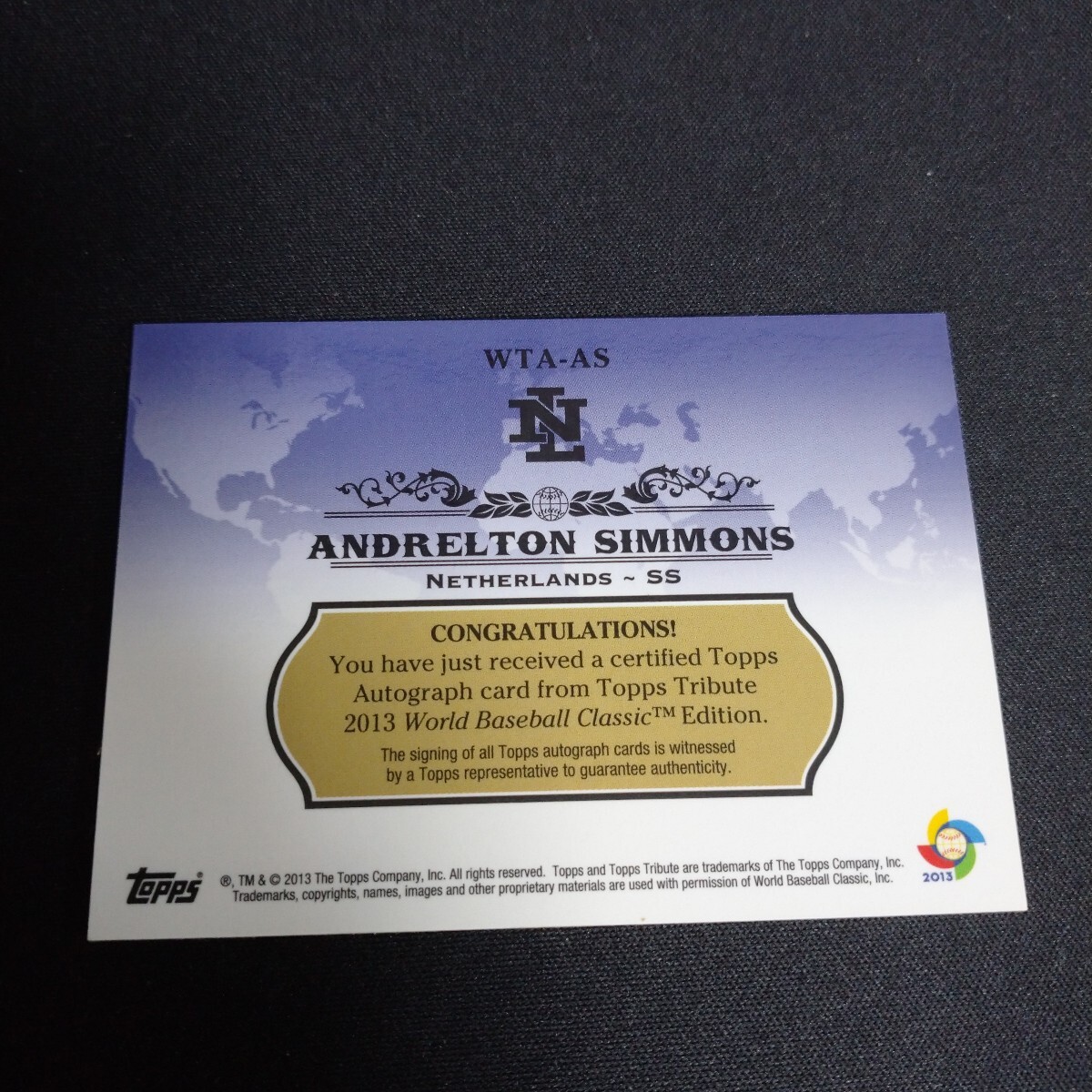 Topps Baseball 2013 Tribute WBC Andrelton Simmons Auto(Topps)｜売買されたオークション情報、yahooの商品情報をアーカイブ公開 ...