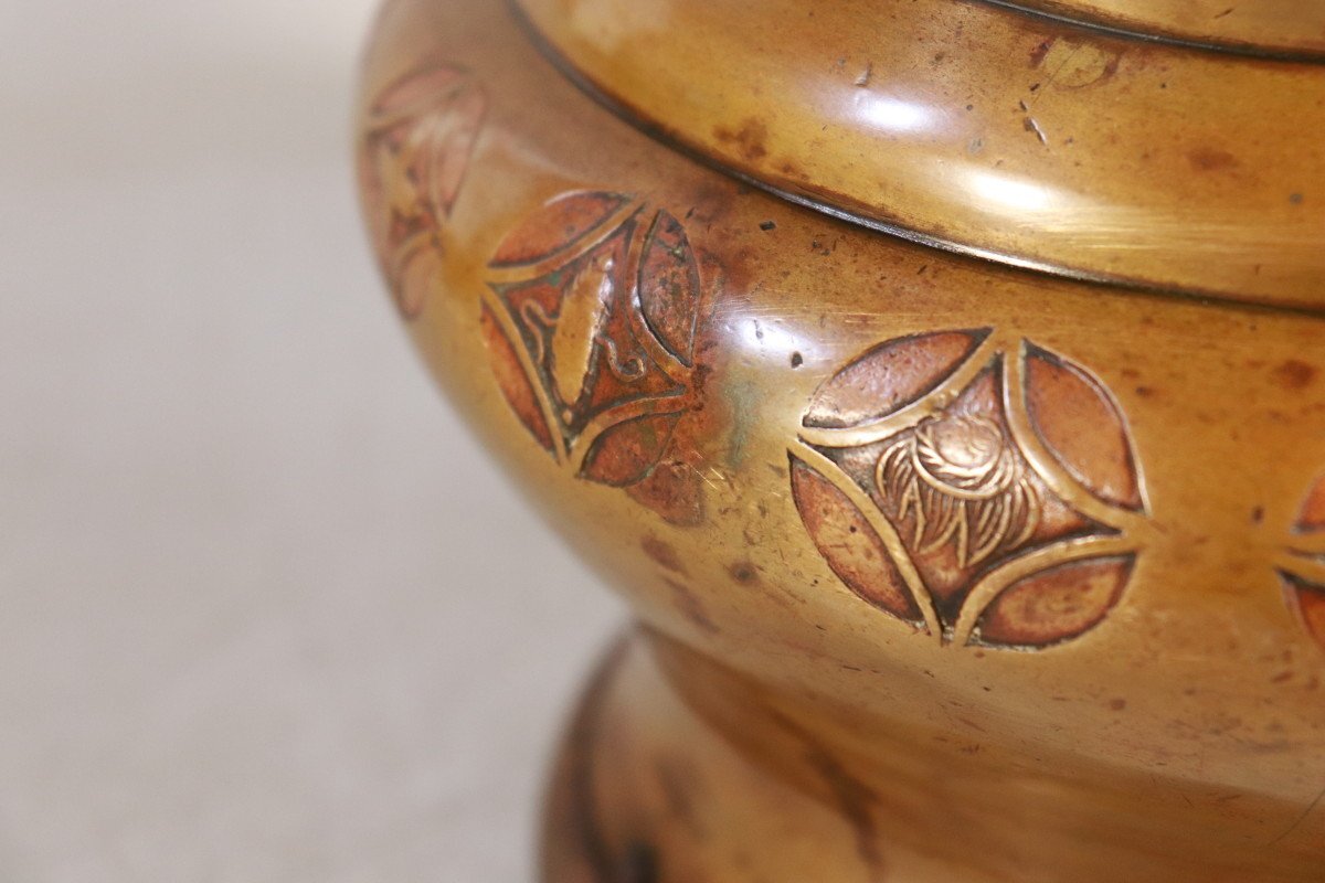 Yahoo!オークション - E431 銅火鉢 小型手あぶり 金属工芸 古道具 時代...