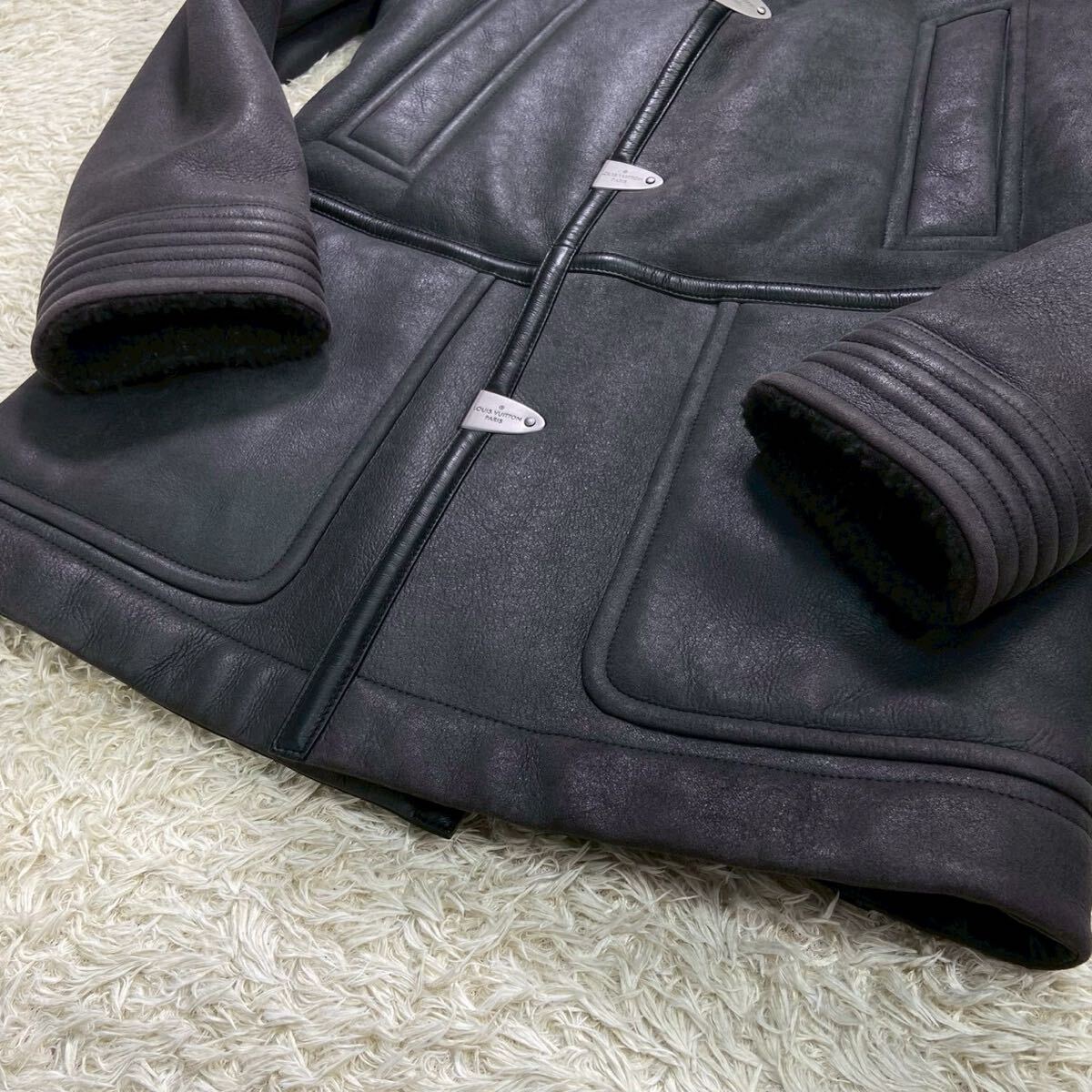 【樂淘letao】日本代購代標第一品牌－【最高級】LOUIS VUITTON ルイヴィトン リアル ムートンコート レザージャケット レザーコート 羊革 46サイズ Lサイズ相当 ボア シアリング