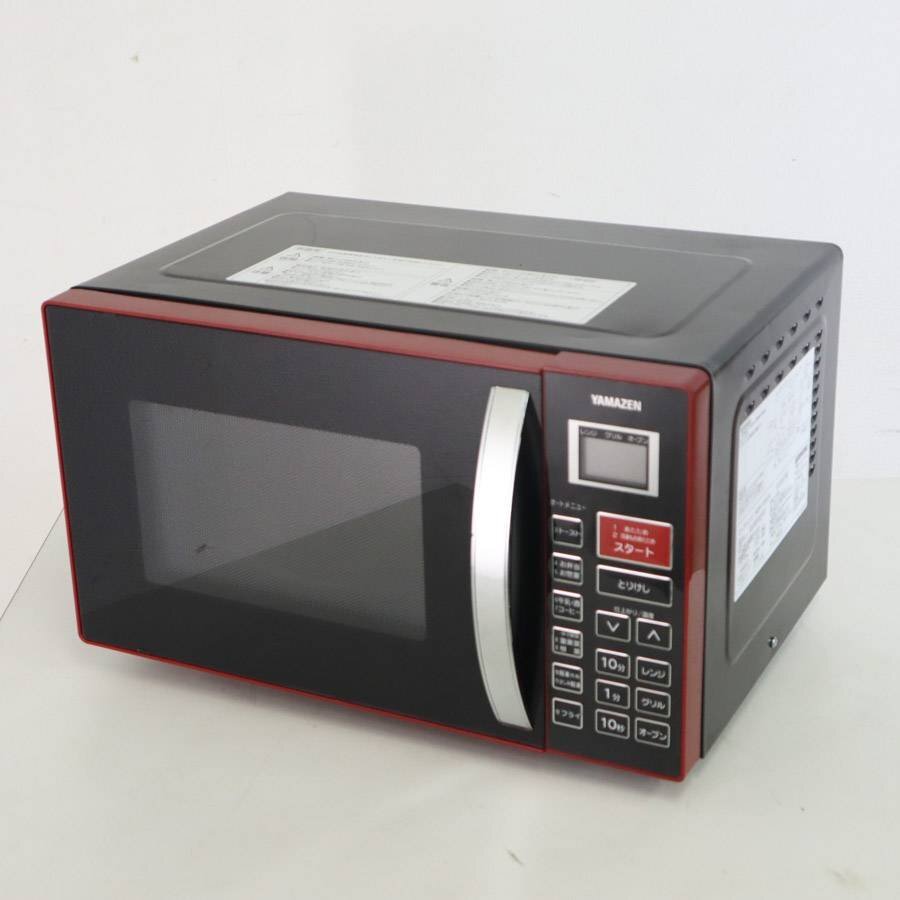 Yahoo!オークション - 山善 オーブンレンジ MOR-Y165 レッド ターンテ...