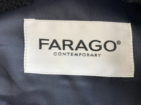Yahoo!オークション - FARAGO メンズ ウールMIX チェック 起毛 テーラ...