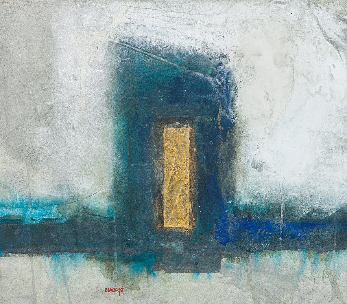 Yahoo!オークション - 【1on1】真作 山本直彰 『Door mx』 日本画 彩色...