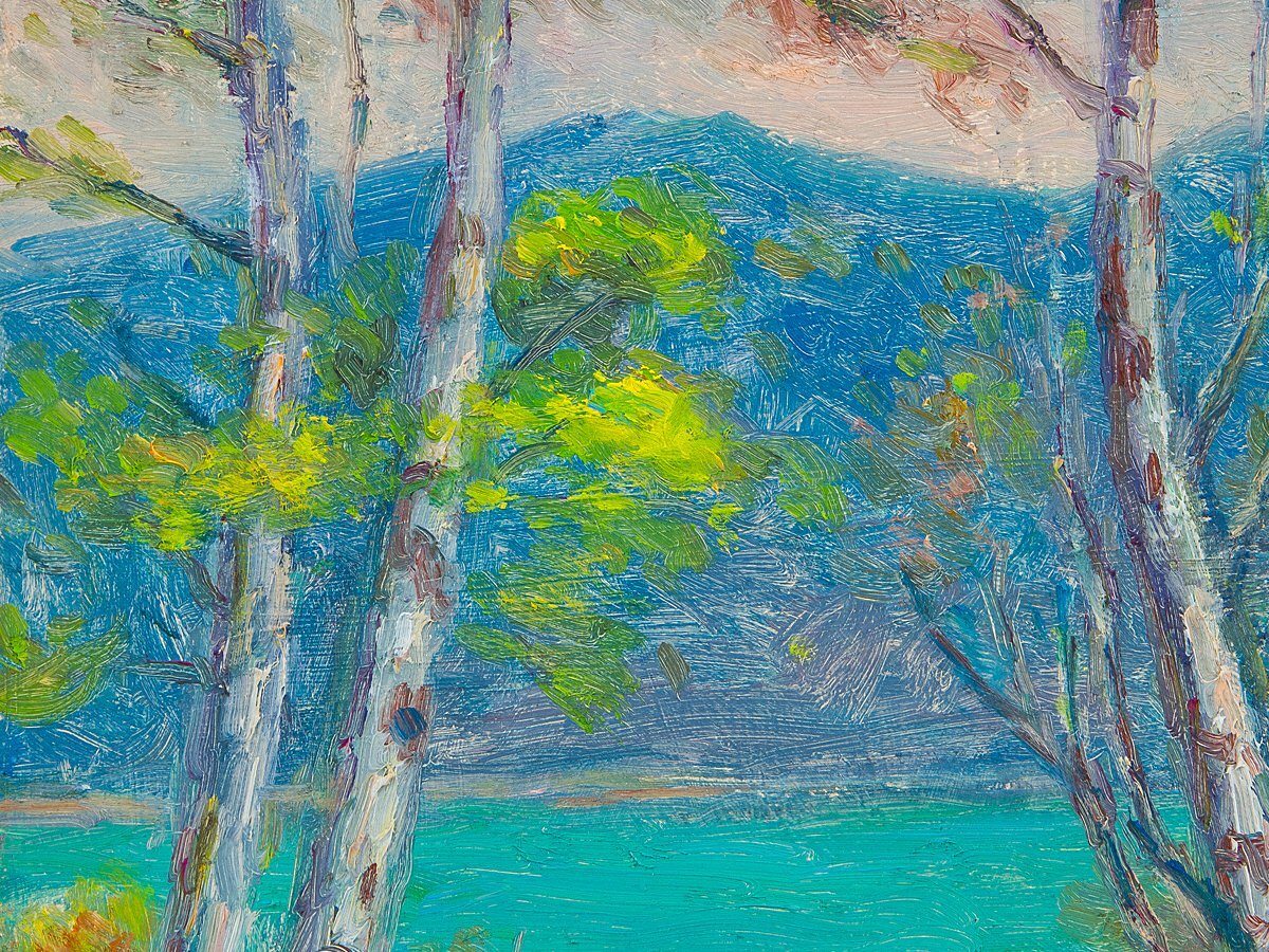 Yahoo!オークション - 【1on1】真作 大久保作次郎 『中禅寺湖畔』 油彩...