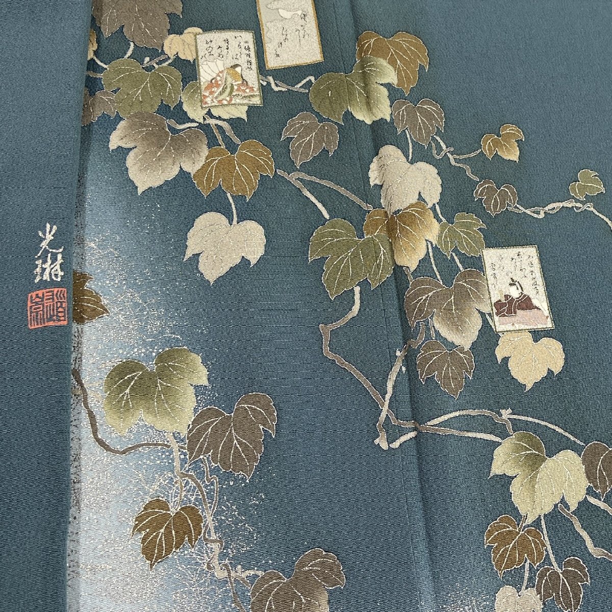 Yahoo!オークション - 着物月花 松尾光琳 金彩 俵屋宗達 蔦図 色留袖 ...