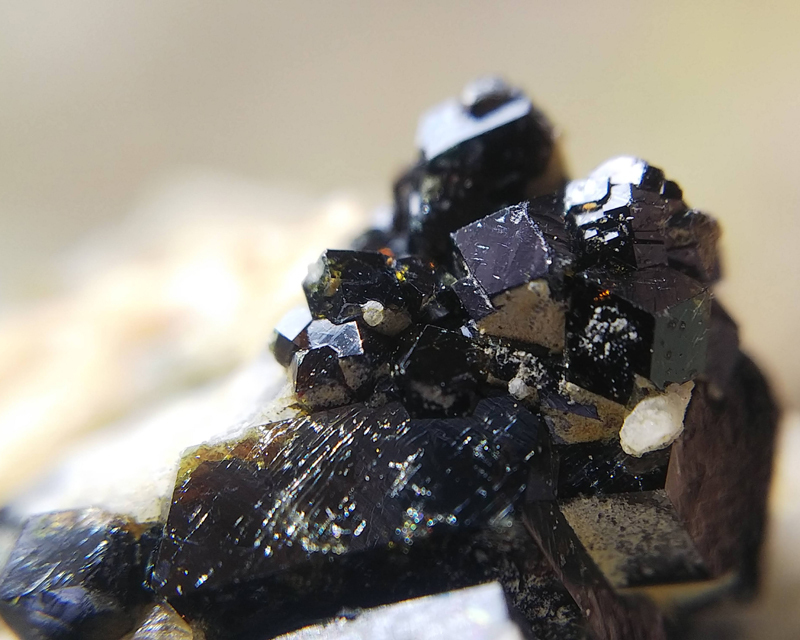 Yahoo!オークション - 艶黒 メラナイトガーネット＆スフェーン アンド...