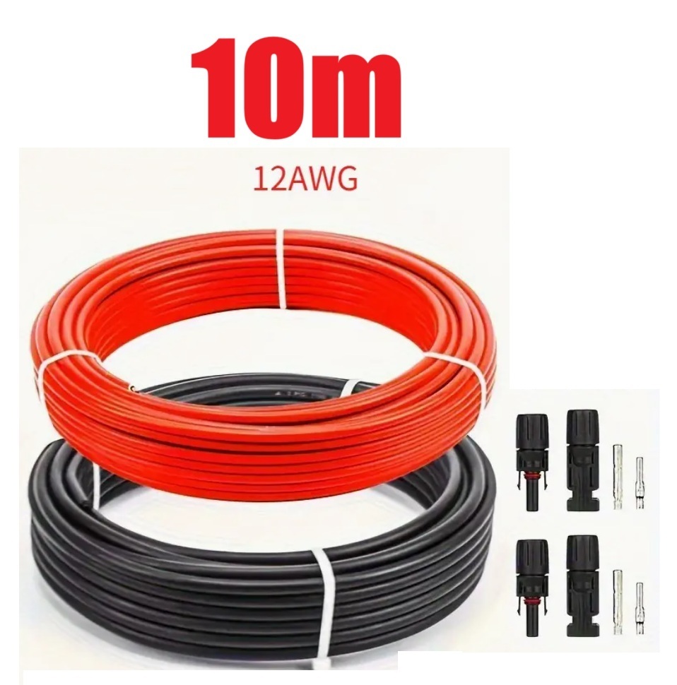 Yahoo!オークション - 10m MC4コネクタ付属 延長ケーブル ソーラーパ...