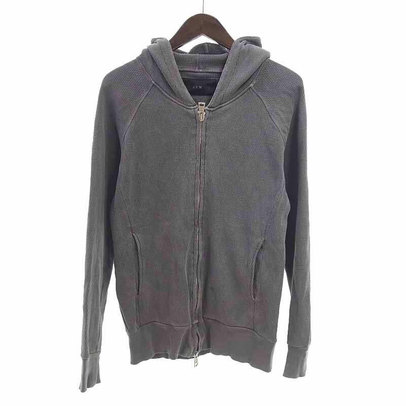 Yahoo!オークション - AKM T124 ワッフル サーマル ジップアップ フー...