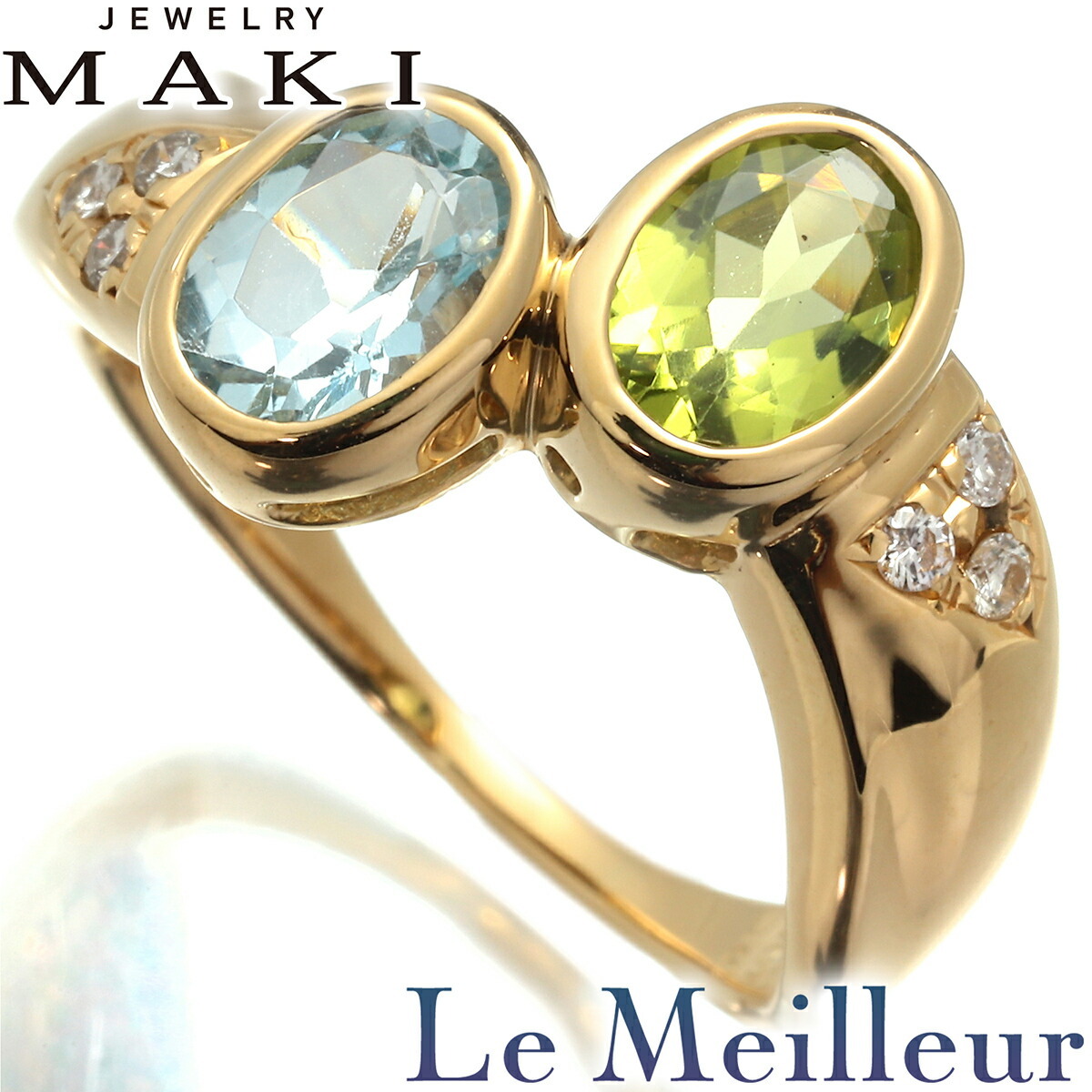 Yahoo!オークション - ジュエリーマキ リング 指輪 ブルートパーズ 0.9...