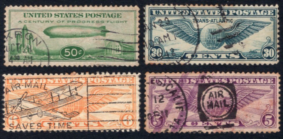 Yahoo!オークション - アメリカ 1933年「進歩の世紀博覧会」50c ツェッ...