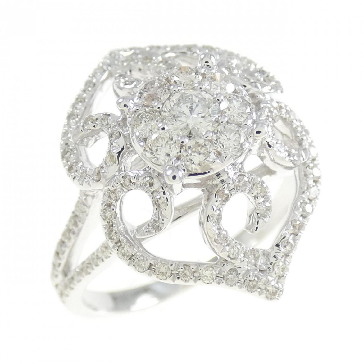 Yahoo!オークション - K18WG ダイヤモンド リング 0.60CT