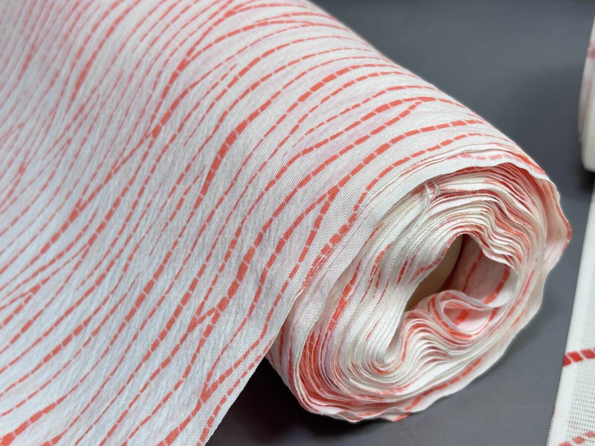 Yahoo!オークション - d5018 未使用 夏物 絽 サッカー 長襦袢反物 まと...